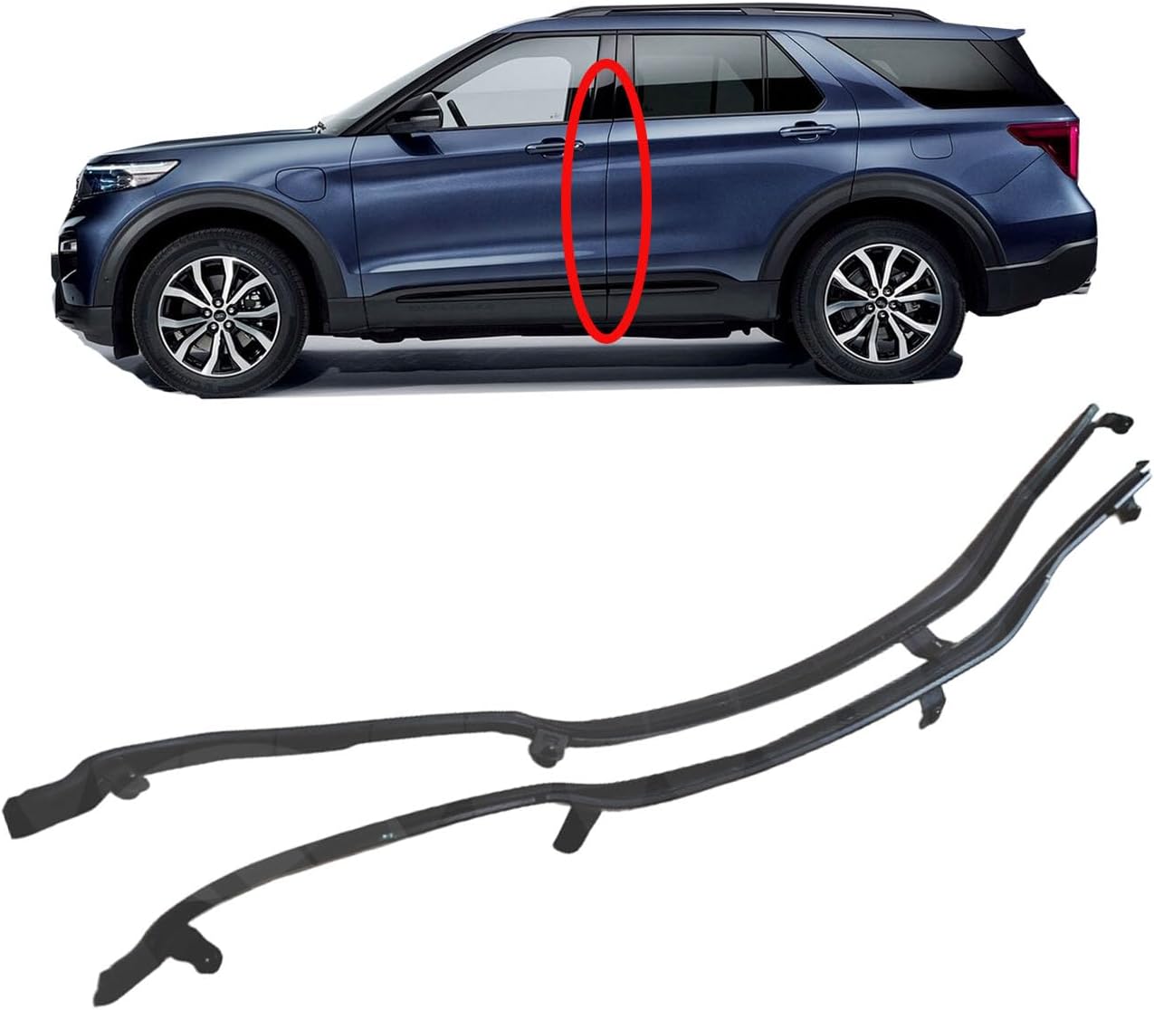 Amazon.com: 1 Pair LH & RH Front Edge of Rear Door Weather Strip Seals ...