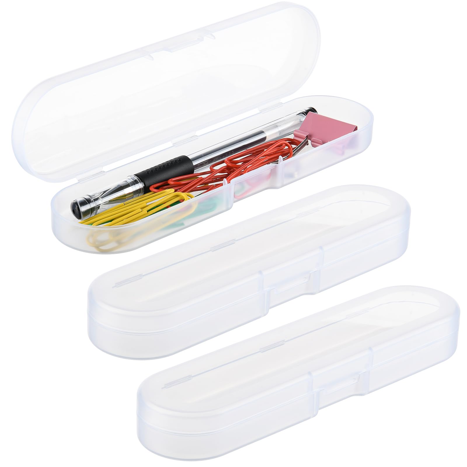 Amazon.com: Cosmos Clear Color Pack of 3 Mini Craft Pencil Container ...