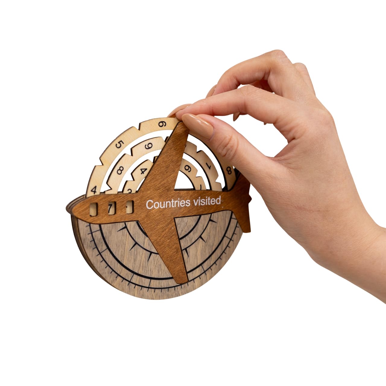 Amazon.com: ENJOY THE WOOD Wooden Travel Tracker – Wood Country Tracker ...