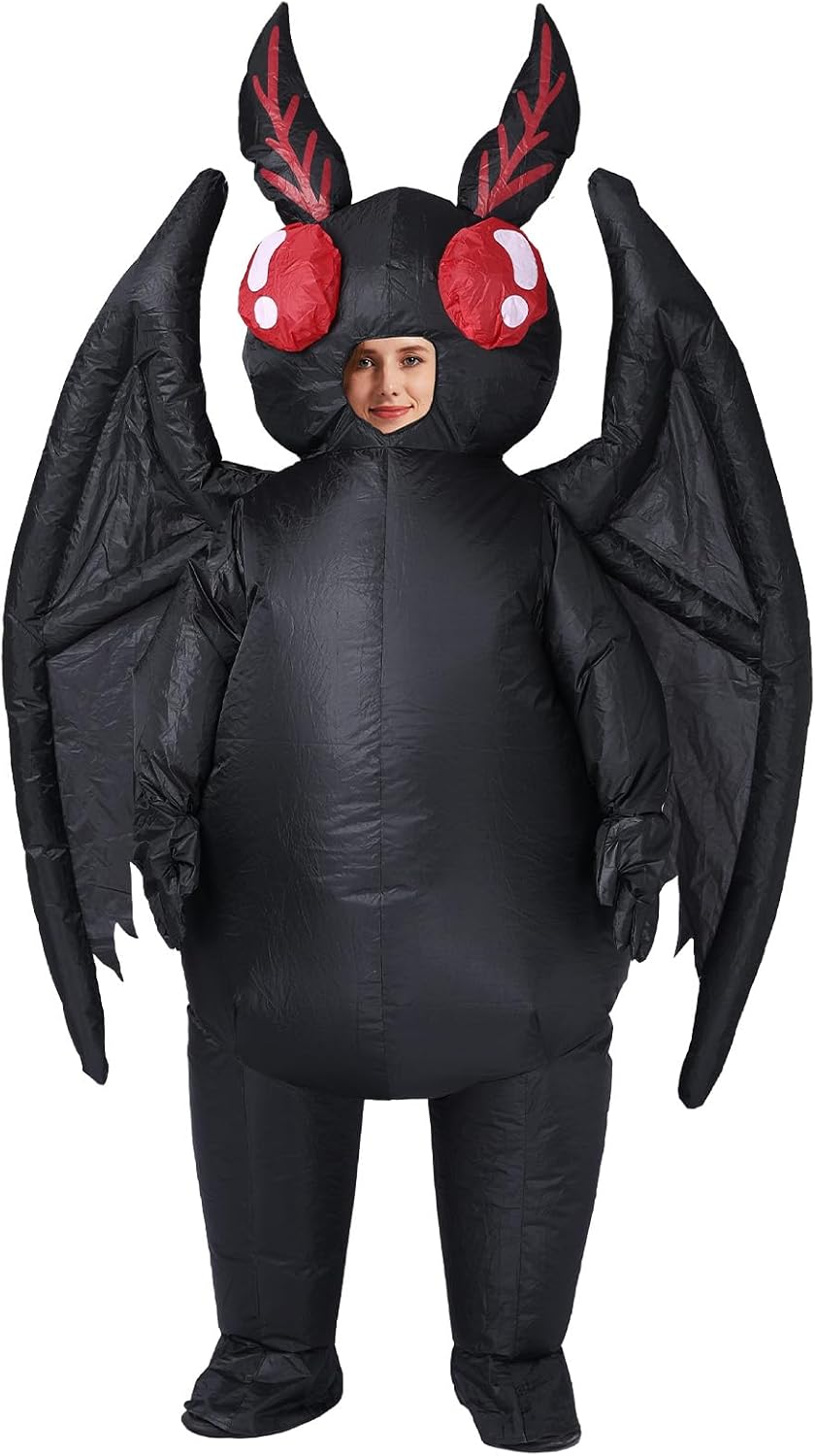 ASISUAN Mothman Inflatable Costume, Blow-up Mothman Costume Realistic ...