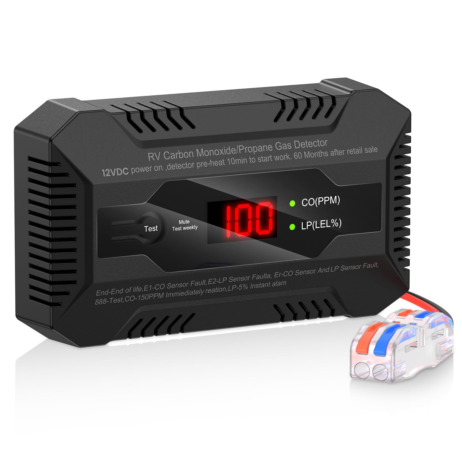 Chtoocy Propane Gas Alarm, Dual LP/CO Alarm with Separate LED Indicator ...