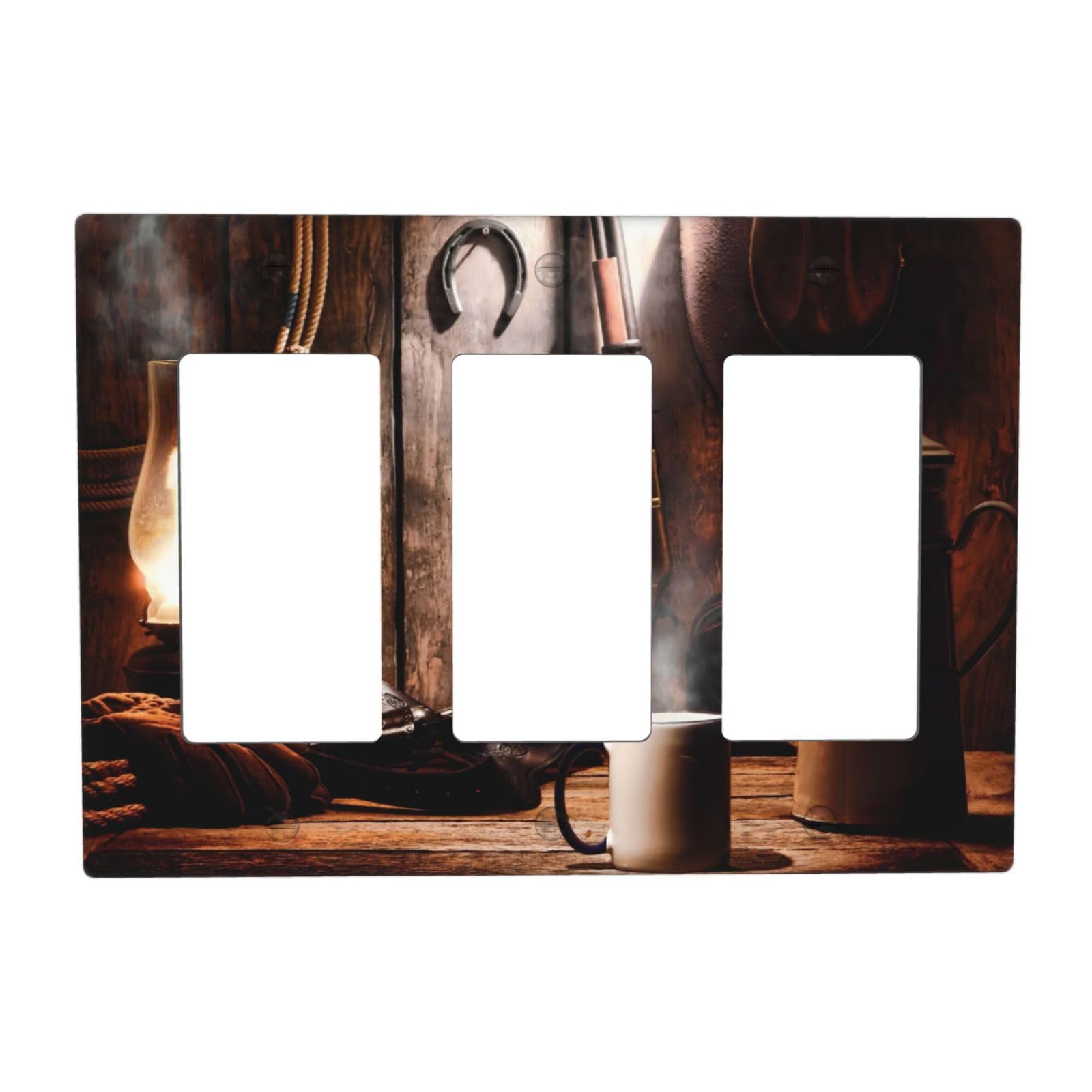 Spshian Decorative Outlet Covers Western Farmhouse Hat Cowboy Coffee ...