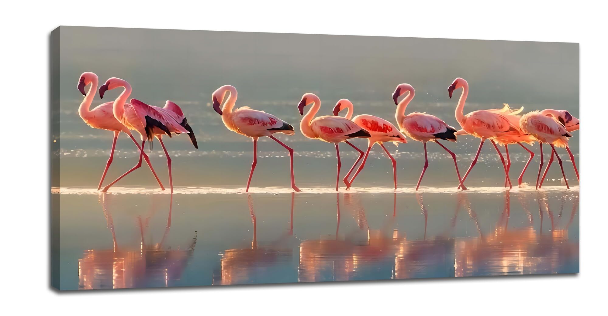 Amazon.com: Flamingo Canvas Large Wall Art for Living Room Pink ...