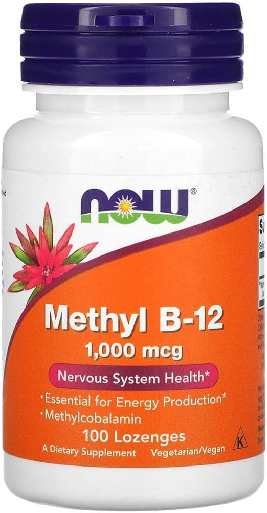 Amazon.com: NOW Foods Methyl B-12 1000mcg, 200 Lozenges (2 Packs of 100 ...