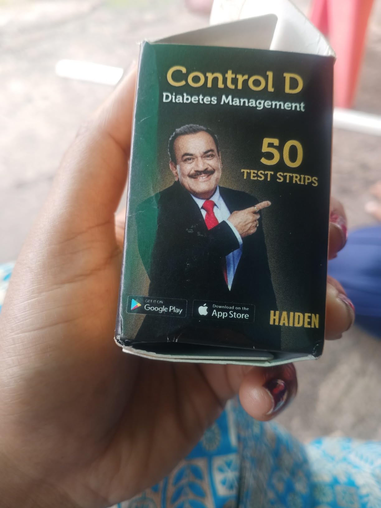 Control D Test Strips, 50 Count (Black) for Control D Glucometer only ...