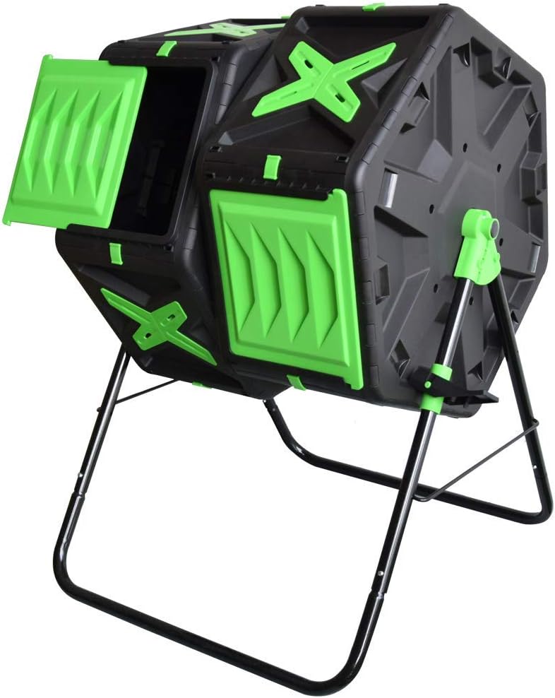 UPP Trommel-Komposter 2 Kammern je 70L | Schnellkomposter,Composter für ...