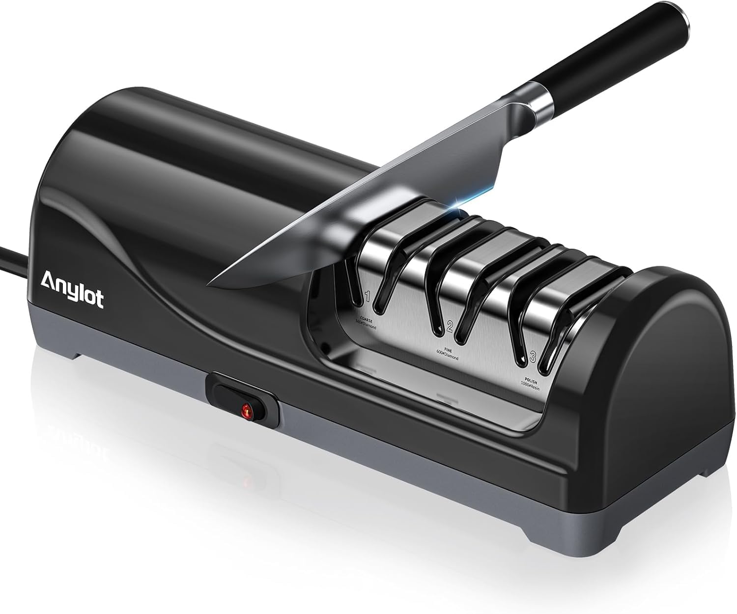 Electric Knife Sharpener, 3-Stage Knife Sharpener Electric with 100% ...