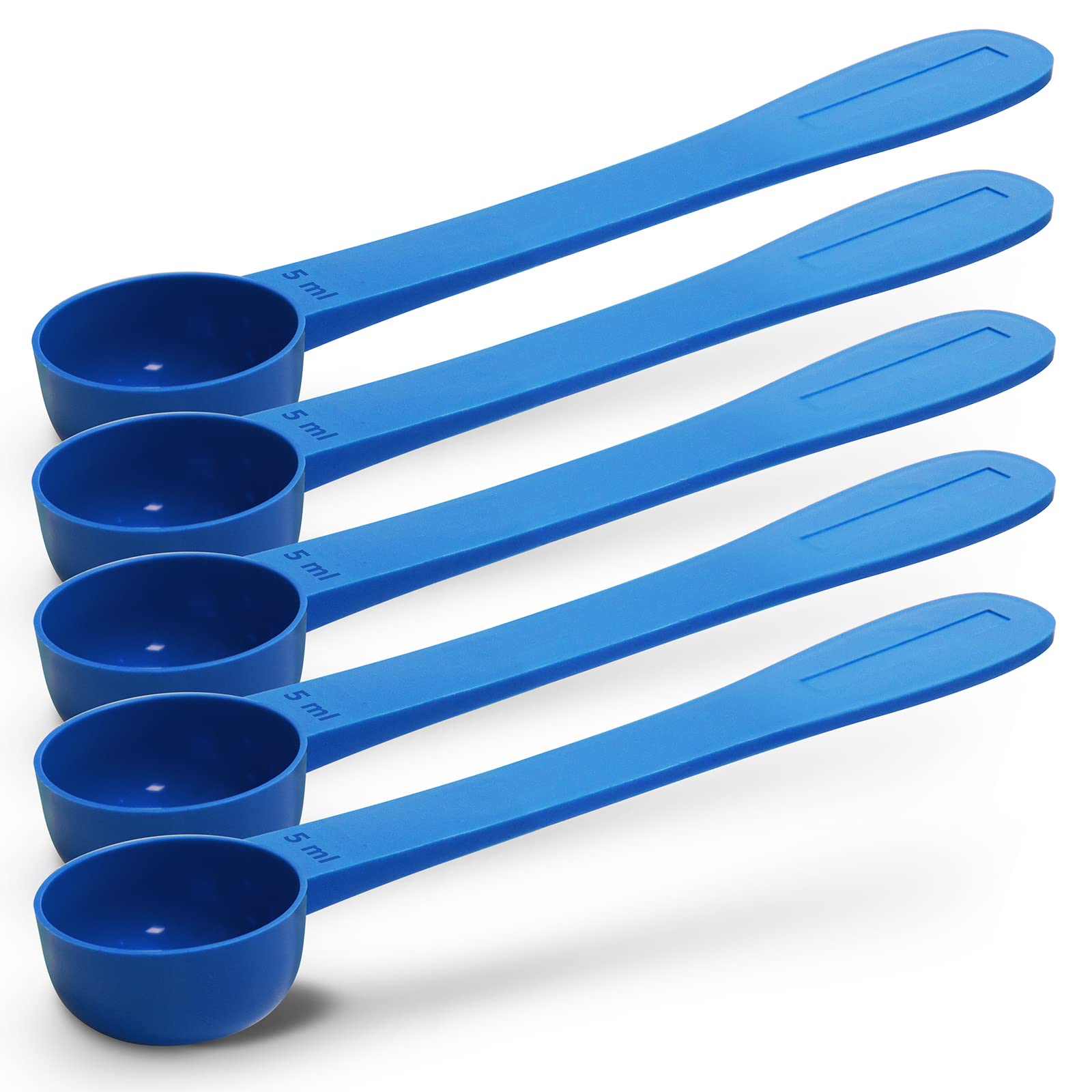 5pc Kit, RE-GEN 5ml Reusable Long Handle Plastic Measuring Spoon Scoops ...
