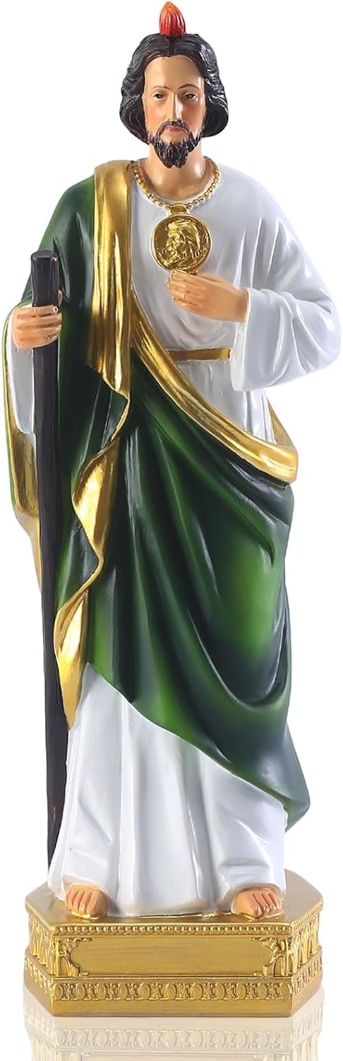 Amazon.com: QIANLING 12 inch Saint Jude Statue, Religious Resin St Jude ...