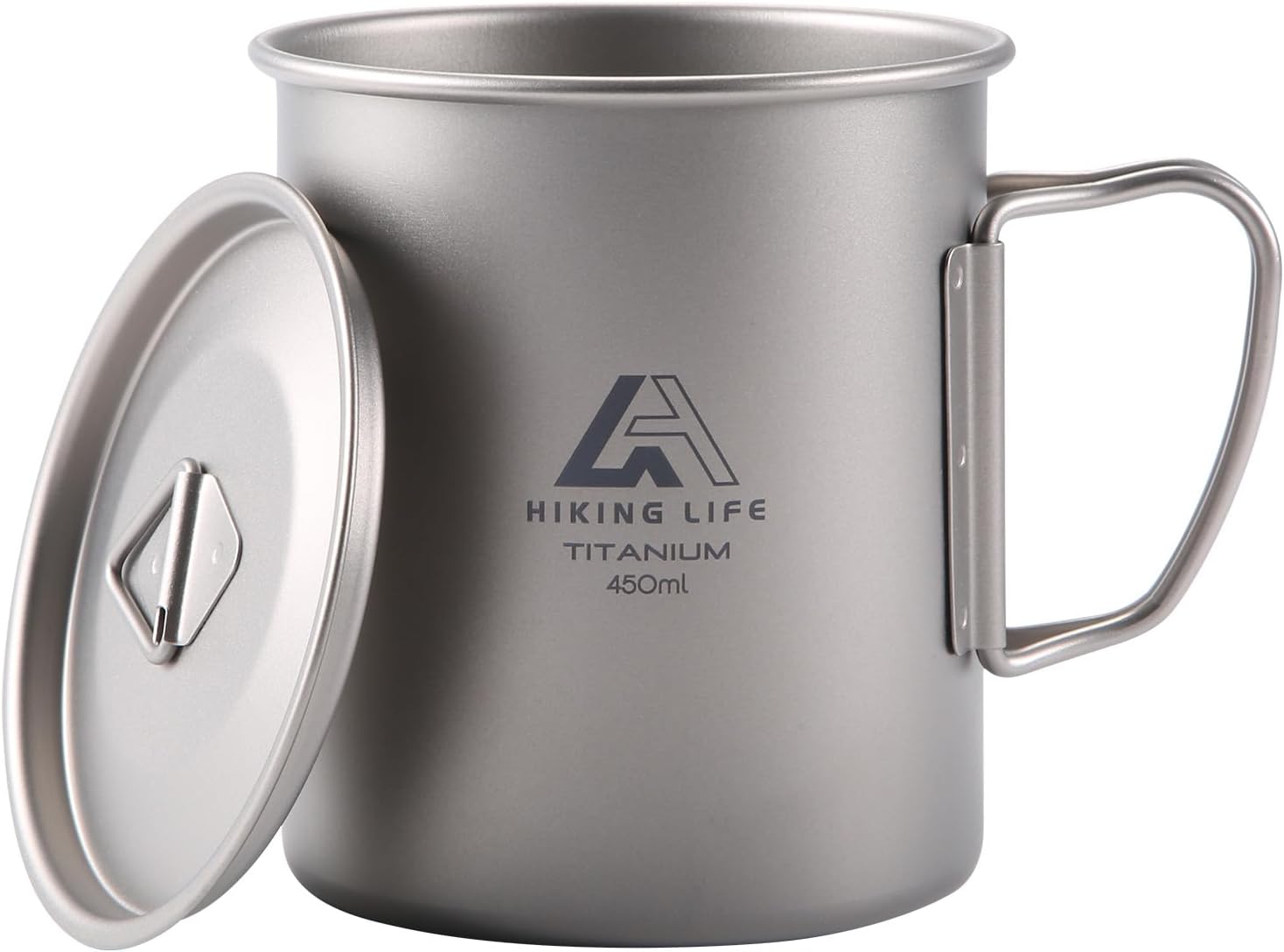 Amazon.co.jp: HIKING LIFE チタンカップ チタンマグカップ マグカップ チタンマグ マグカップ チタン タンブラー 蓋付き 300ml 450ml 直火 直火OK 収納 ...