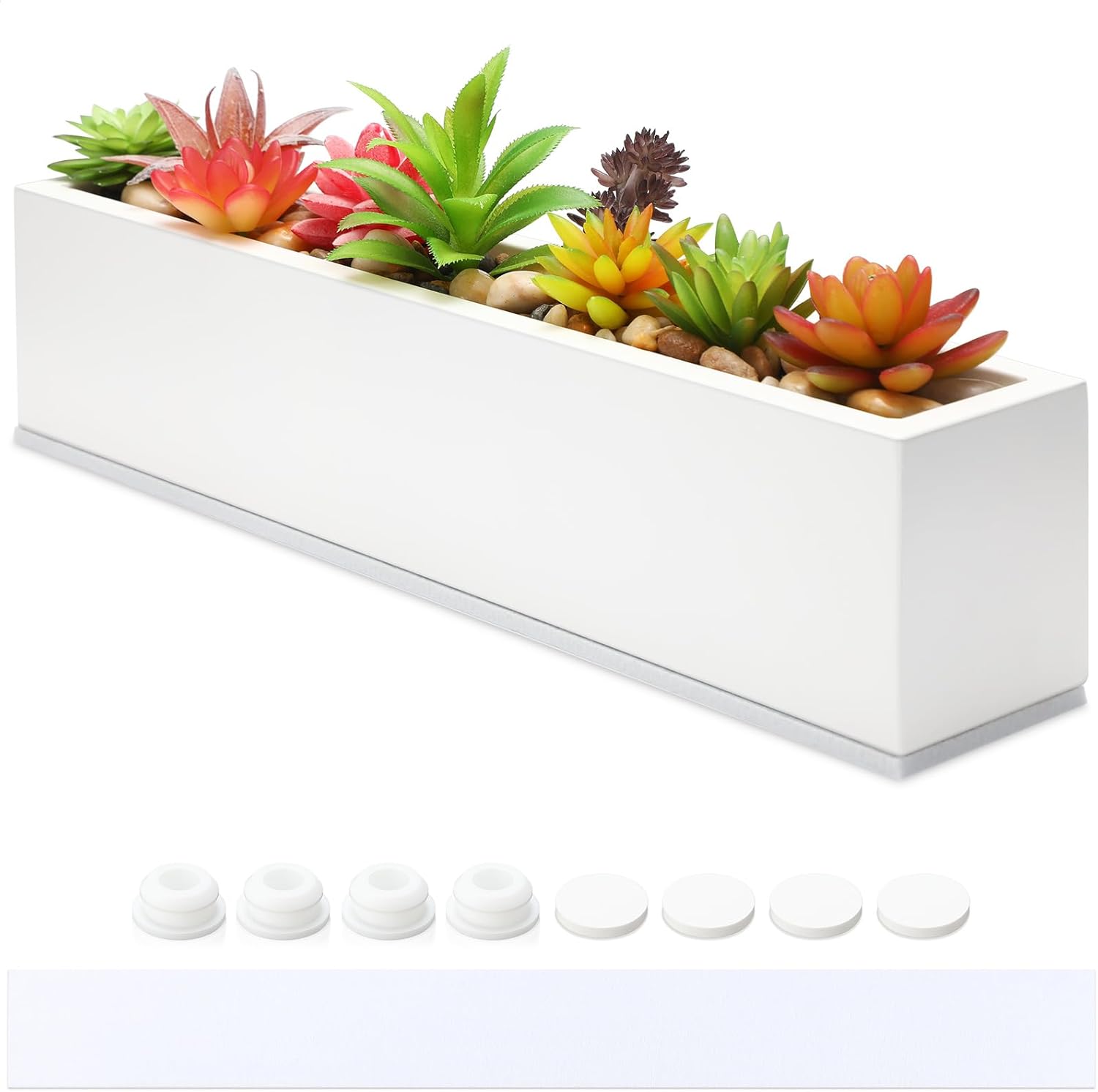 FillTouch Long Rectangular Planter Box Window Sill Planter Box Metal ...
