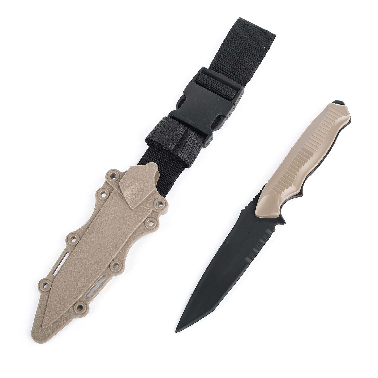 QIRUIMY Tactical Plastic Knife,Bendable Rubber Combat Knife with Sheath ...