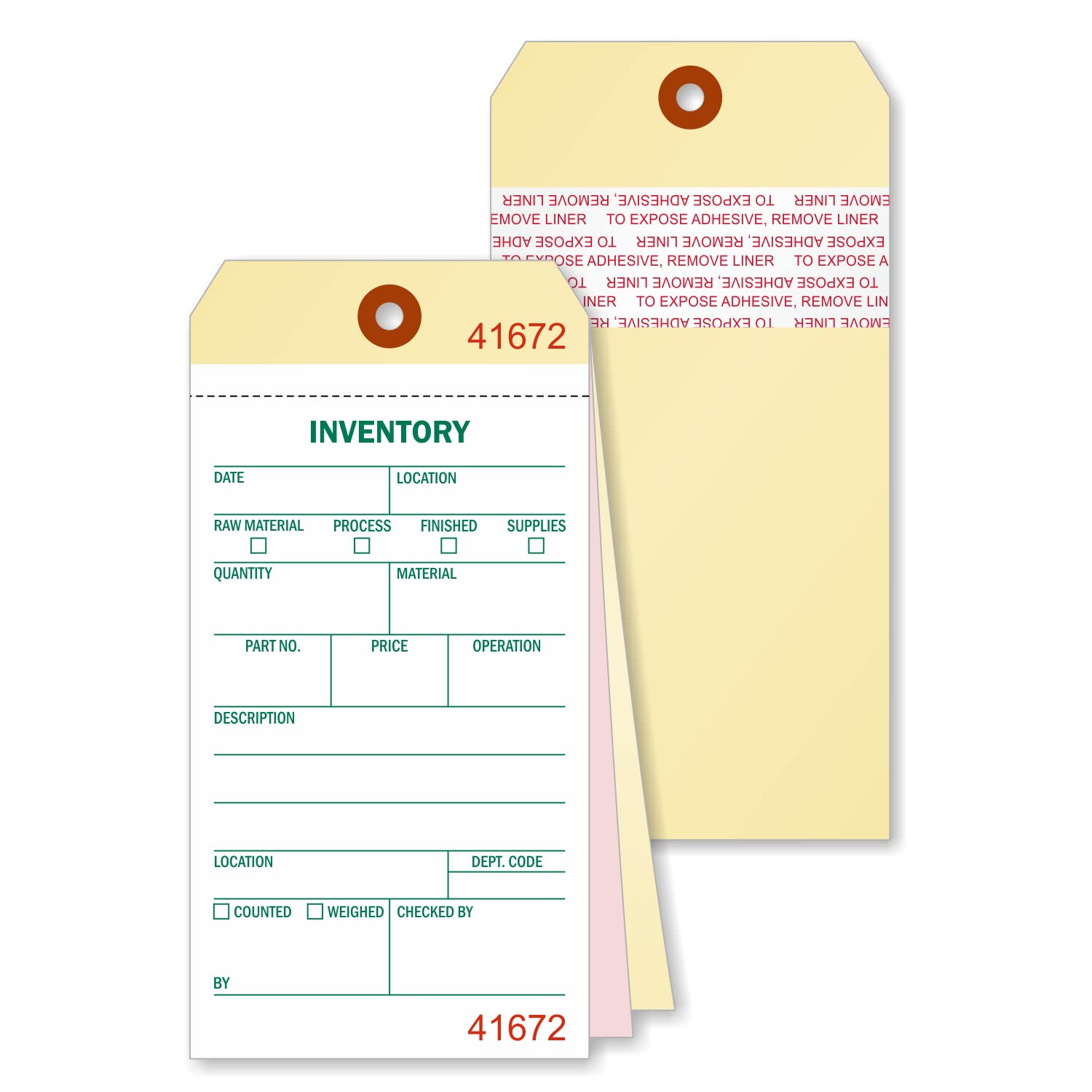 Amazon.com: SmartSign 3-Part Inventory Tags with Numbers | 3.125" x 6. ...