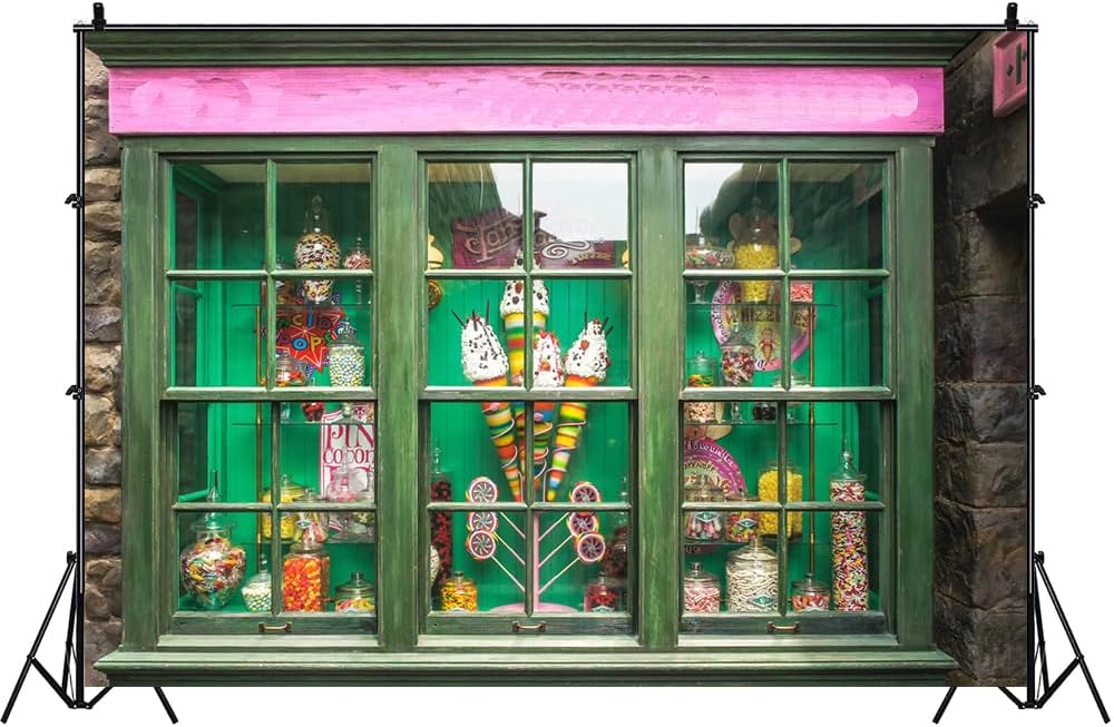 Amazon.com : Sweets Shop Windows Photography Backdrops Honey Candy Bar ...