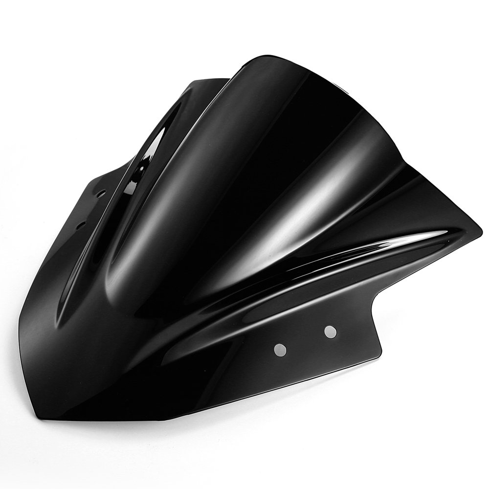 Snapklik.com : Black Windshield Windscreen Double Bubble For Kawasaki ...
