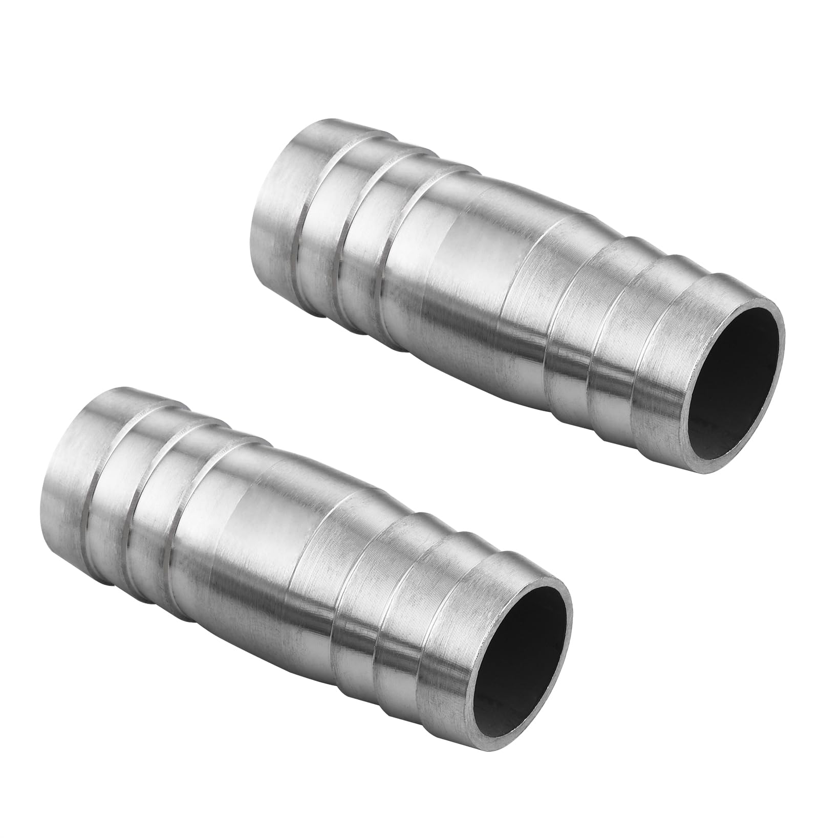 Snapklik.com : Stainless Steel 1" To 1" Hose Barb Fittings Splicer ...