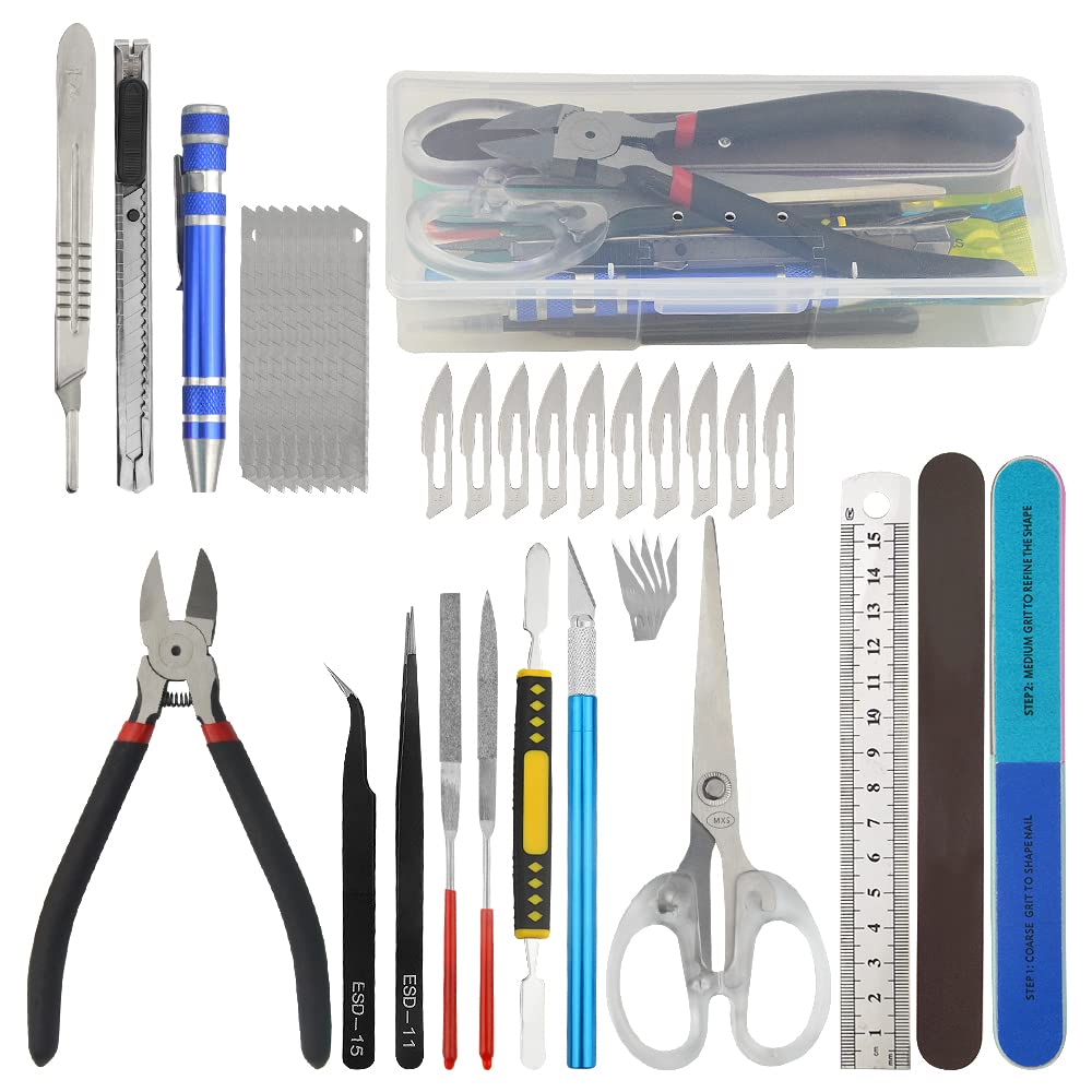 Amazon.com: BXQINLENX Professional 46 PCS Plastic Model Tools Kit ...