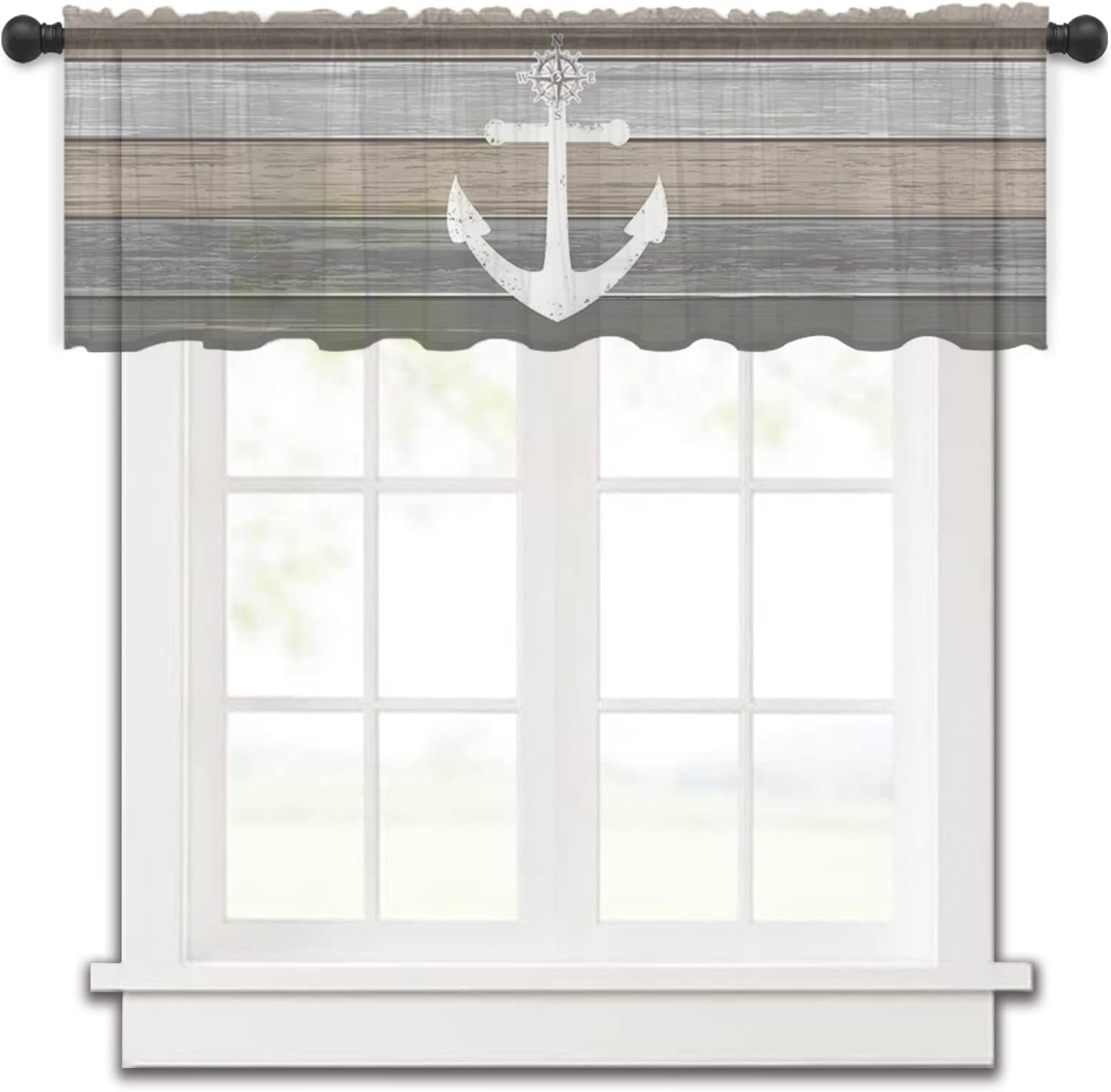 Amazon.com: RENAISSANCE HOME FASHION Sailboat Valance, Blue : Home ...