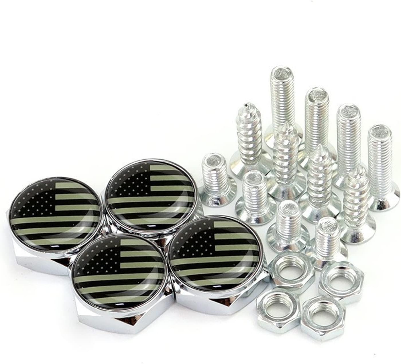 Amazon.com: Gseigvee Pack-4 License Plate Screws Fastener Kit, Black ...