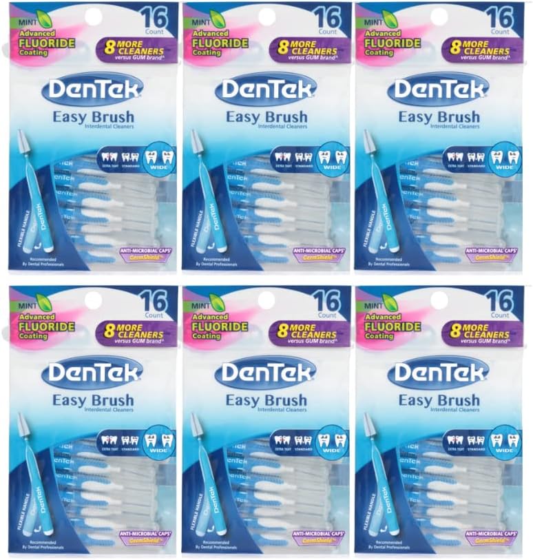 Amazon.com: DenTek Easy Brush Wide Interdental Cleaners 16 Count (Pack ...