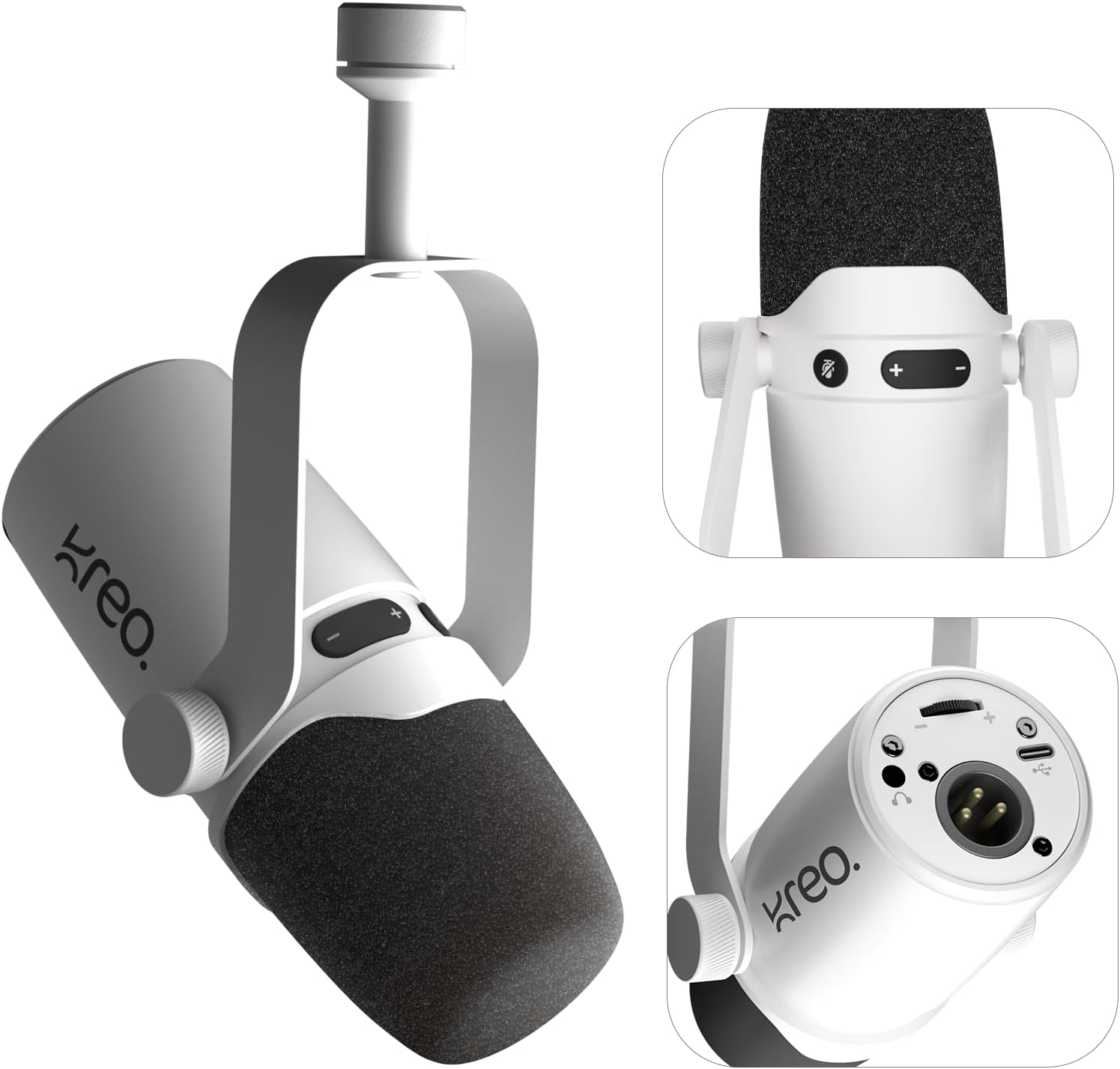 Kreo Kast Dynamic Mic, XLR/USB, for Podcasting, Gaming, Streaming ...