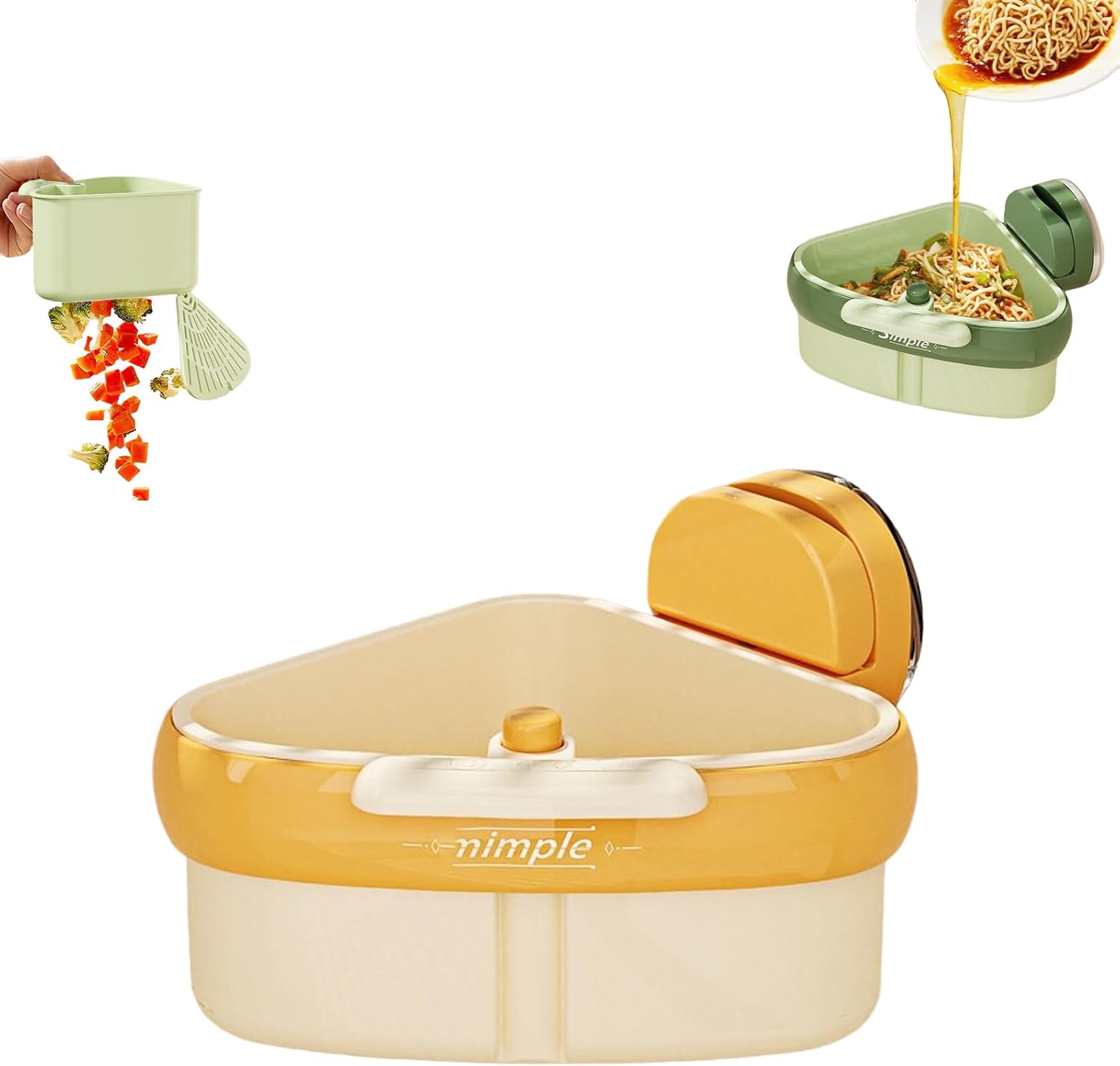 Amazon.com: The 2025 new suction cup draining basket, one-click empting ...