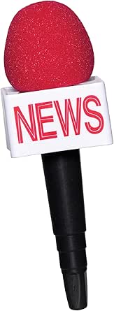 Amazon.com: UNDERWRAPS Faux News Reporter Microphone - Halloween ...
