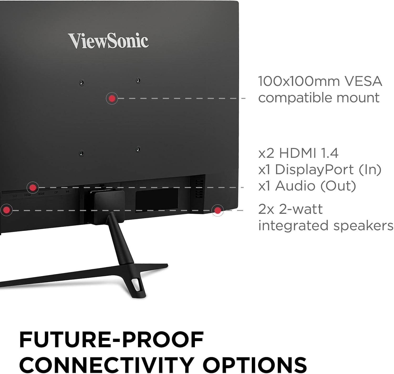 ViewSonic Omni VX2428 Monitor de juegos de 24 pulgadas 180 Hz 0.5 ms ...