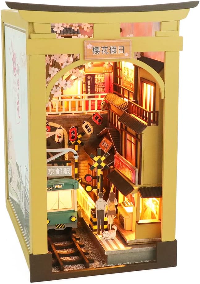 Amazon.com: Flever Dollhouse DIY Book Nook Miniature Kit, DIY Booknook ...