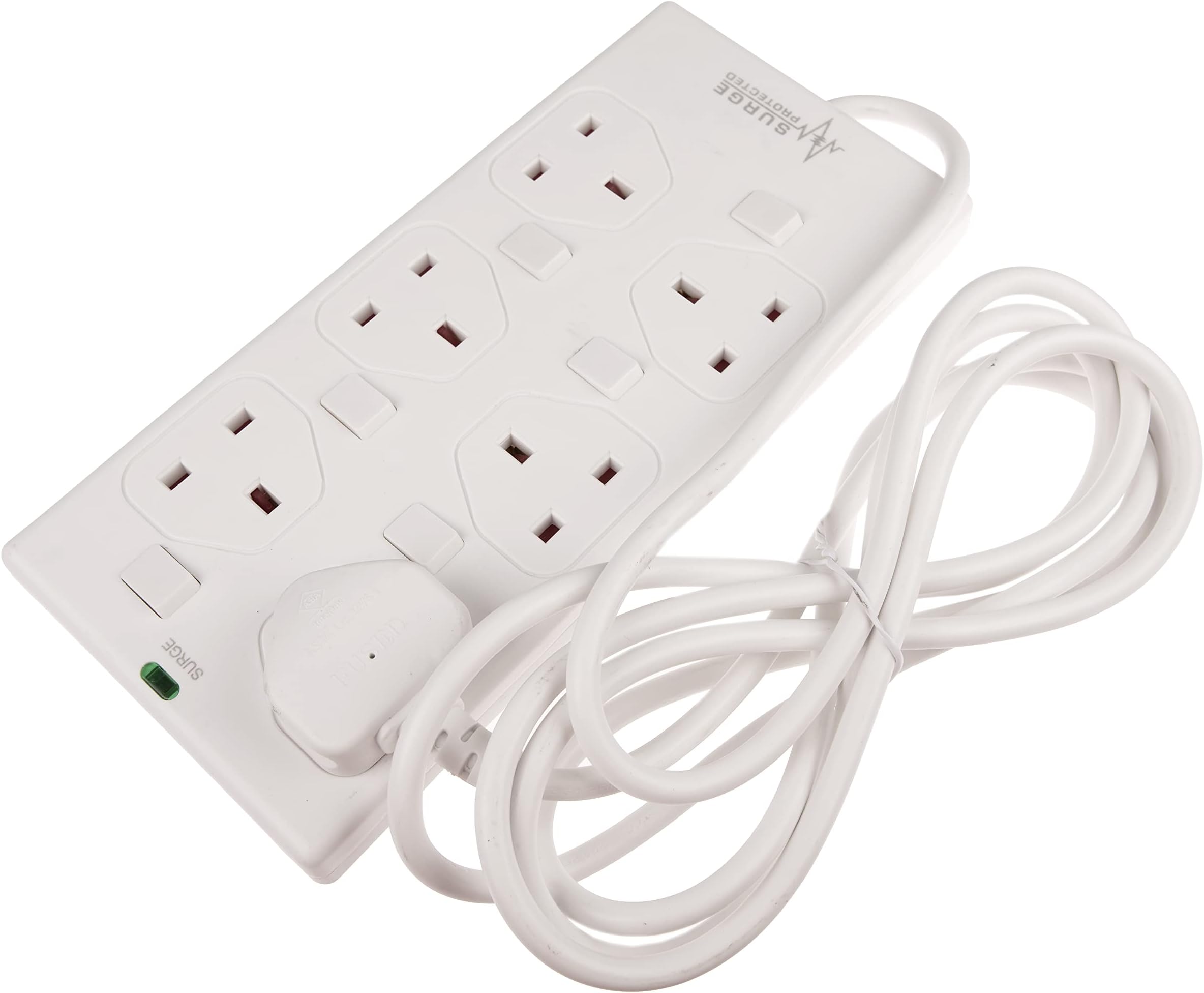pro elec 5055313622512 3 m 6 Way Switched Surge Protected Mains ...