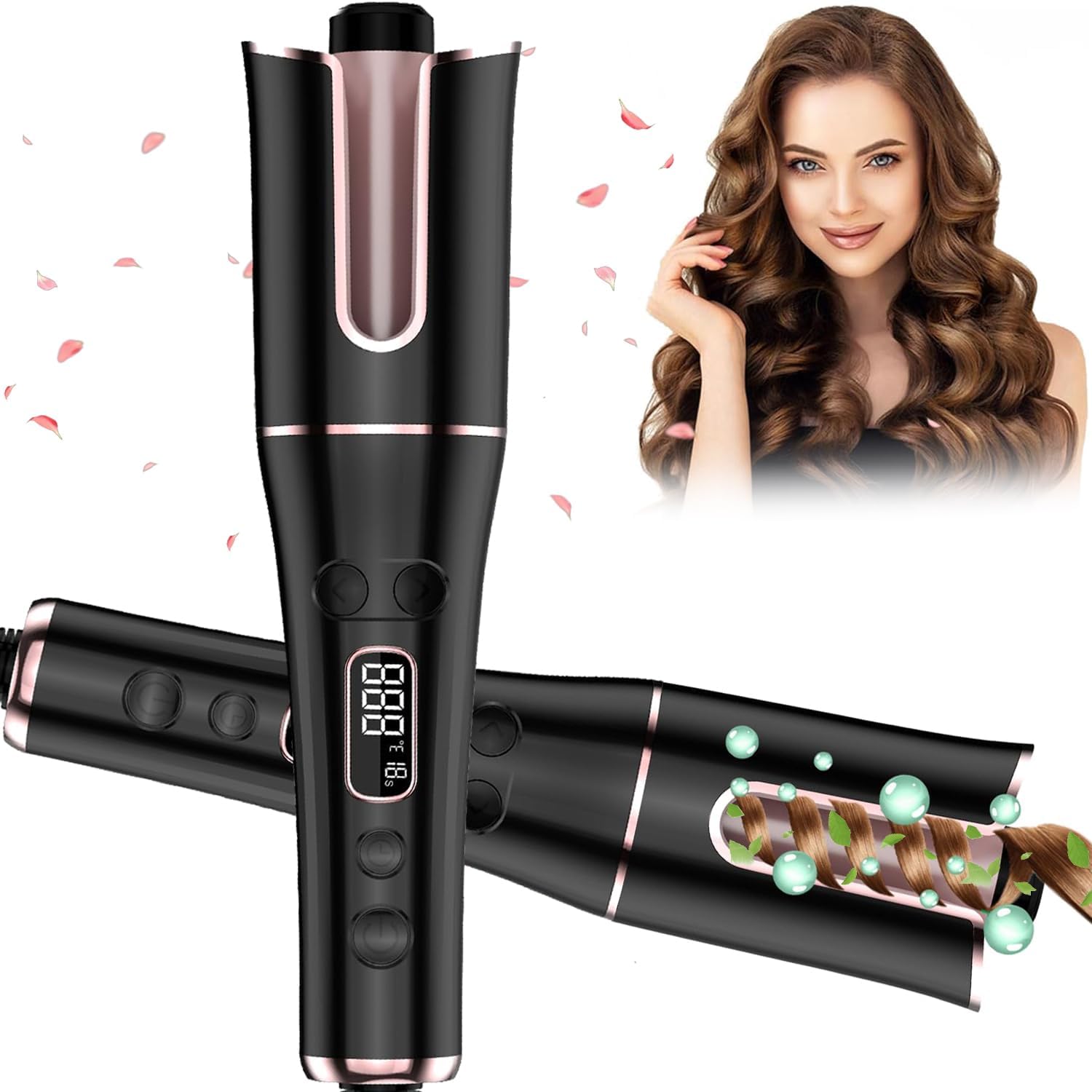 Amazon.com : Automatic Curling Iron, Auto Hair Curler Wand with 4 ...