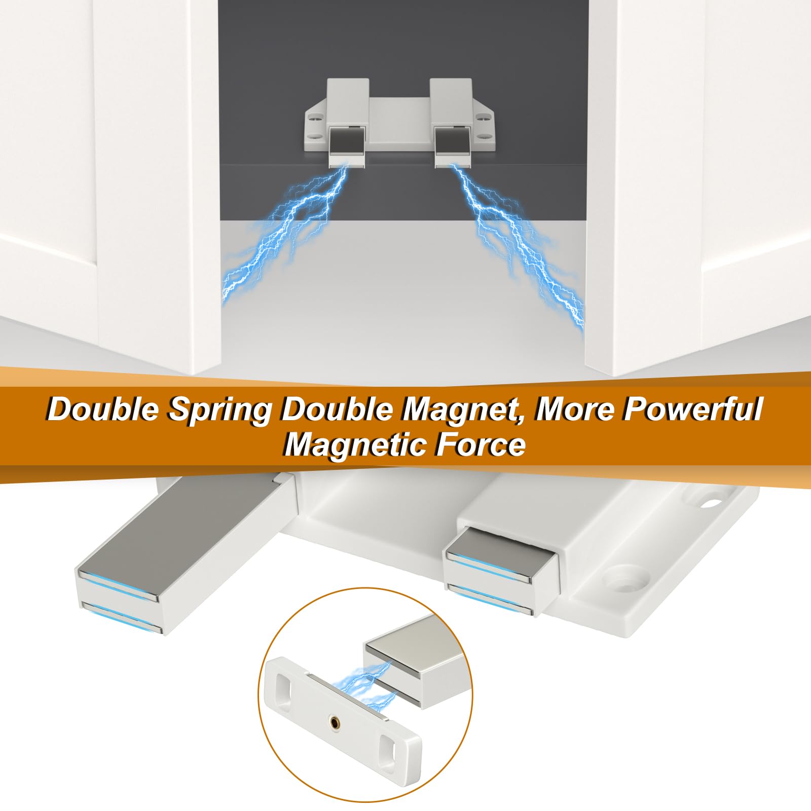 Snapklik.com : Jiayi Double Push To Open Cabinet Door Catches Heavy ...