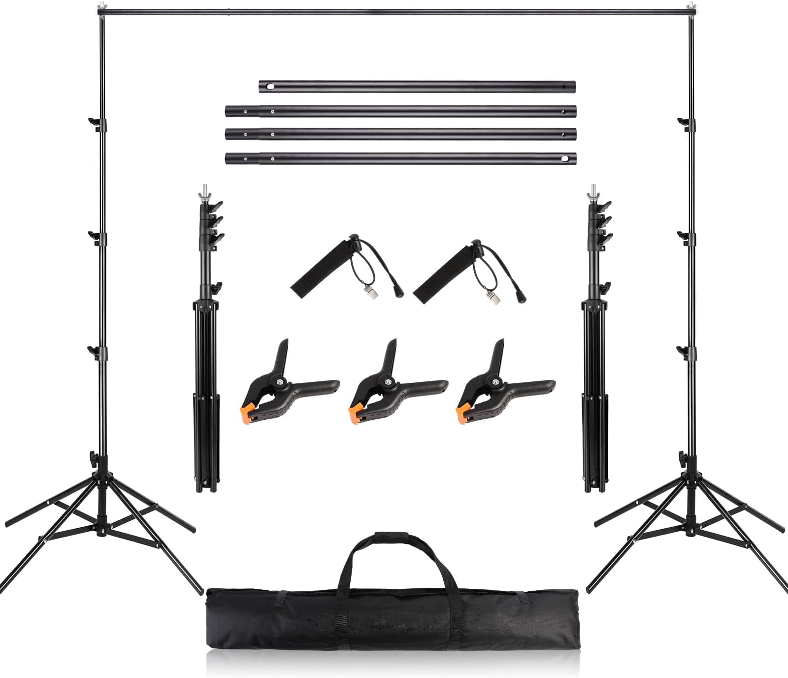 Amazon.com : Photo Backdrop Stand 6.5x10ft, Four-legged Adjustable ...