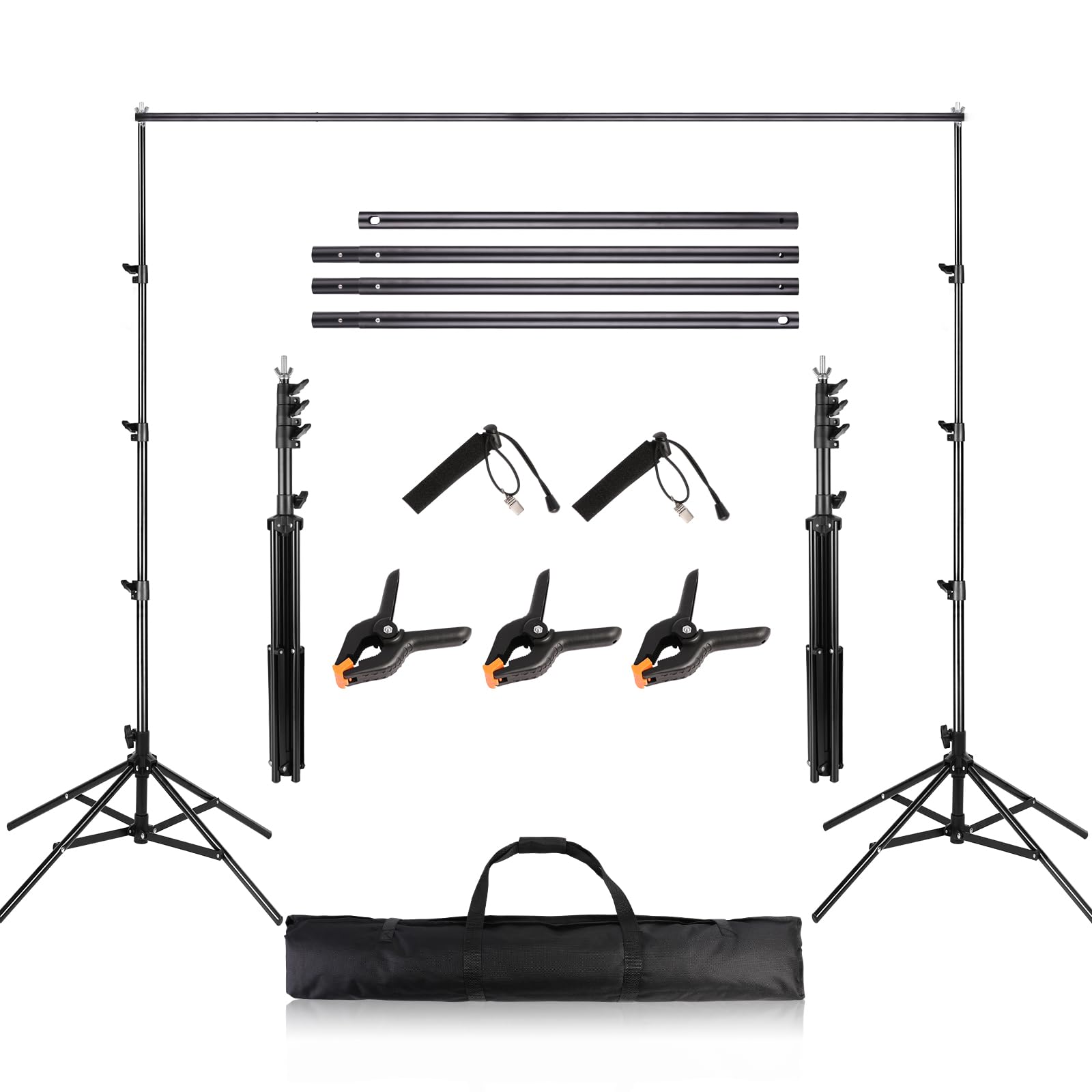 Photo Backdrop Stand 6.5x10ft, Four-Legged Adjustable Video Studios ...
