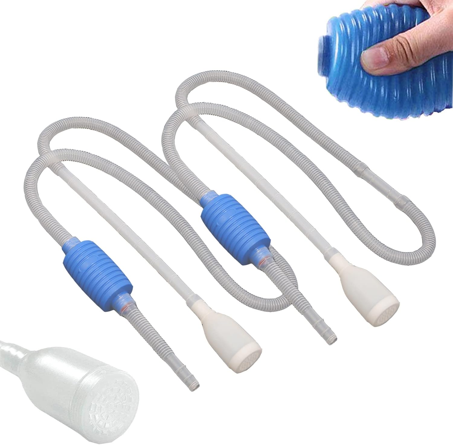 ND Siphon Pump Fish Tank Water Change Aquarium Vacuum Siphon Water ...