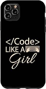 Amazon.com: iPhone 11 Pro Max Code Like A Girl Programming Coder Programmer Case : Cell Phones ...