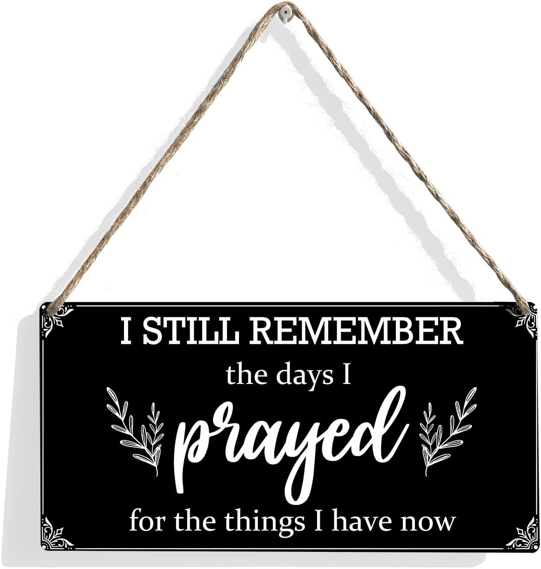 Amazon.com: Prayer Wood Sign I Still Remember the Days I Prayed Wooden ...