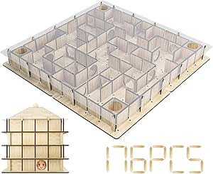 Hamster Maze Bamboo Toy House, Small Animal Large Creative DIY Hideout ...