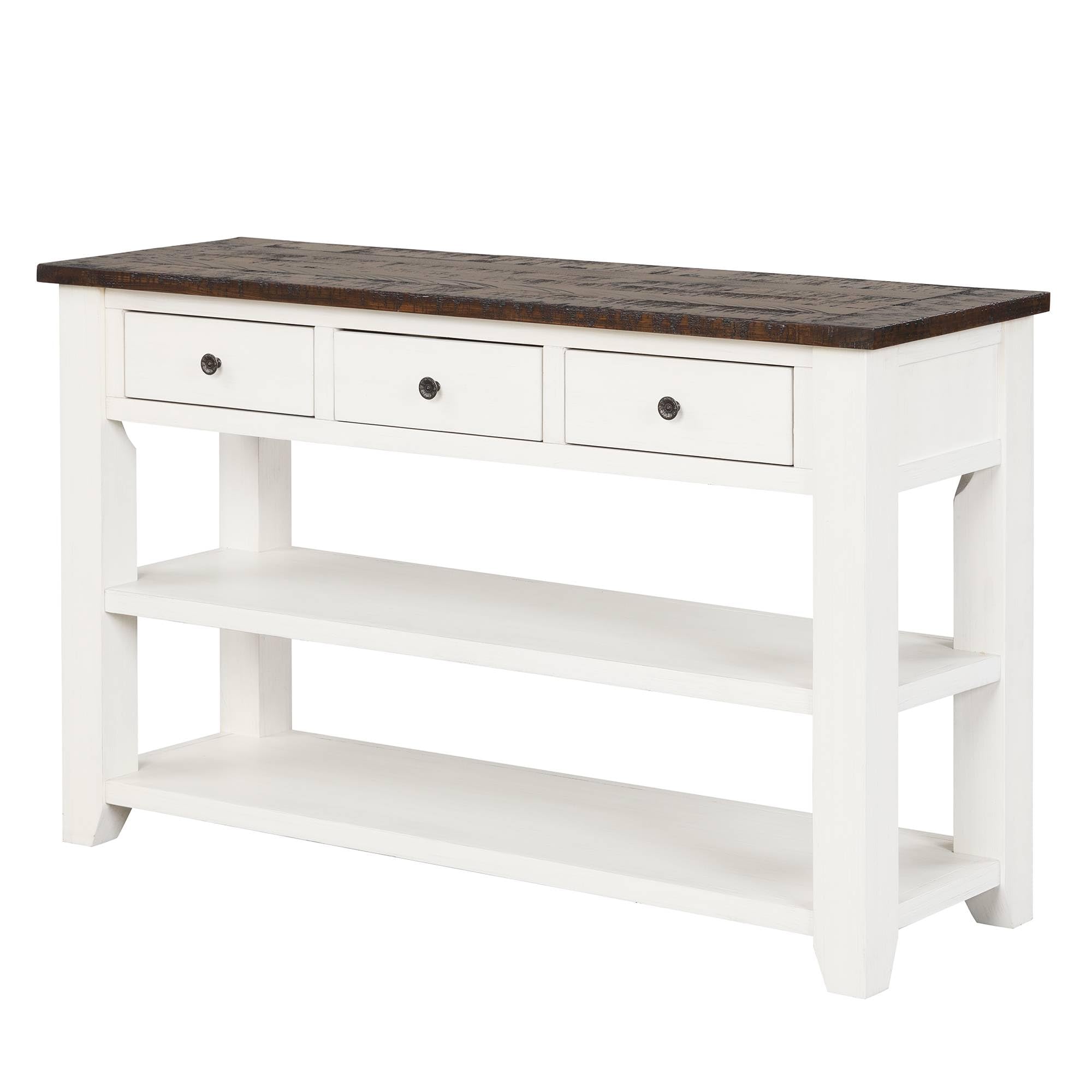 Amazon.com: INMOZATA Farmhouse Console Table for Entryway Solid Wood ...
