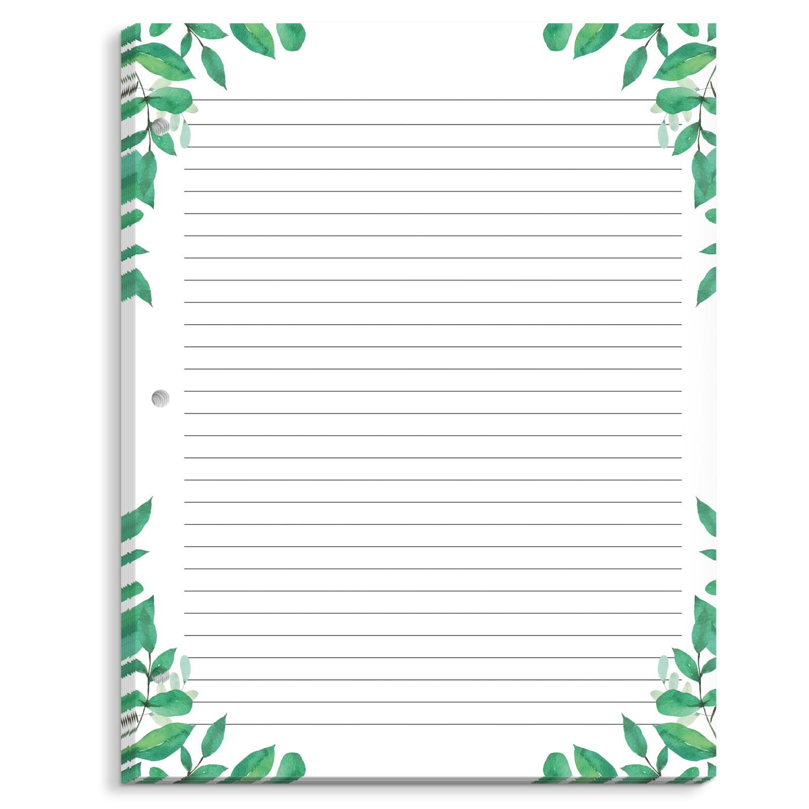 Snapklik.com : 100 Sheets Refill Lined Paper, 3-Hole Punched Paper 8.5 ...
