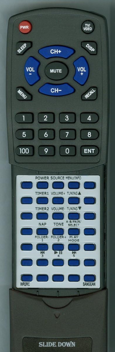 Amazon.com: Replacement Remote for Sangean WR2-RC, WR22, RC-P19 ...