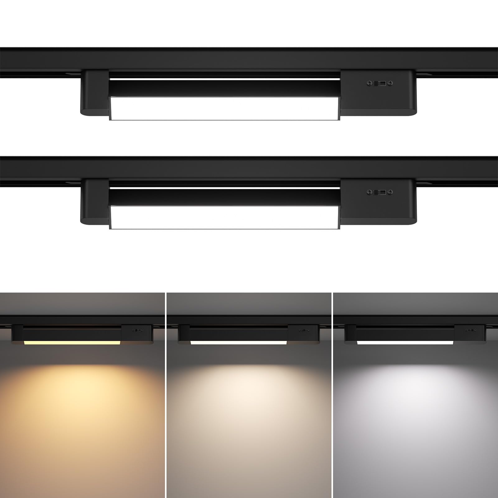 VANoopee 3-Color Zoomable 20W LED Track Lighting Heads H Type Track ...