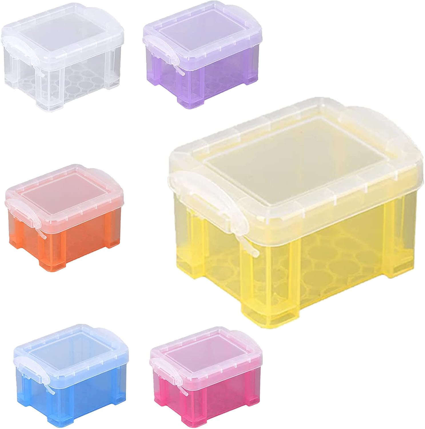 Amazon.com - HOTTuoHong 6 Pcs Mini Storage Boxes Plastic Storage Box ...