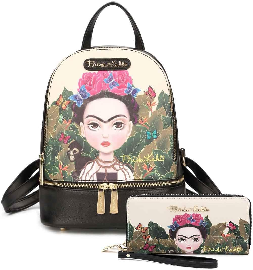 Amazon.com: Frida Kahlo Cartoon Licensed Cute Backpack and Wallet Set ...