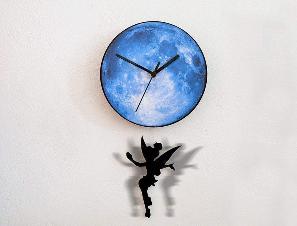 Amazon.com: Tinker Bell Swinging on the Moon - Pendulum Wall Clock ...