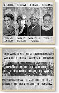 Amazon.com: Inspirational Wall Art for Woman, Harriet Tubman/Amelia ...