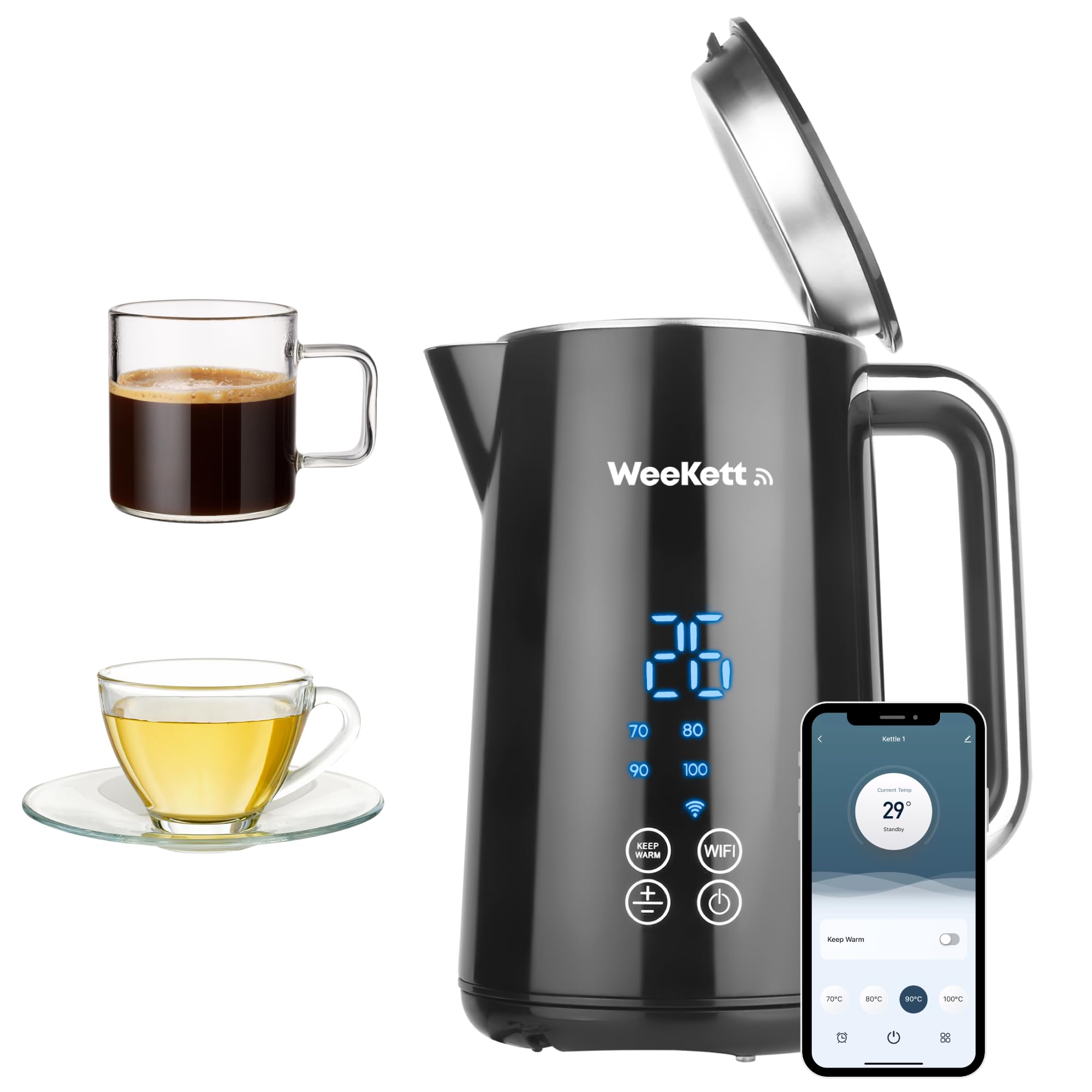 Alexa Smart Kettle, 1.7L - Smart Home Voice Control Kettle ...