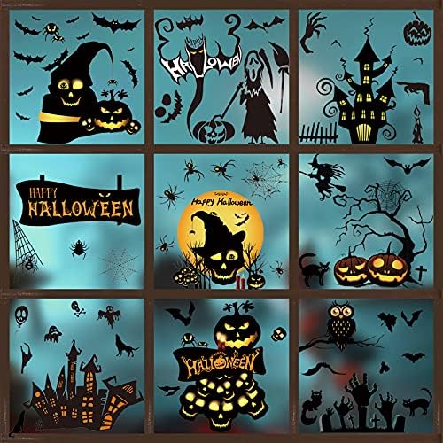 98pcs Halloween Decorations | 8 Sheets Halloween Window Stickers I ...