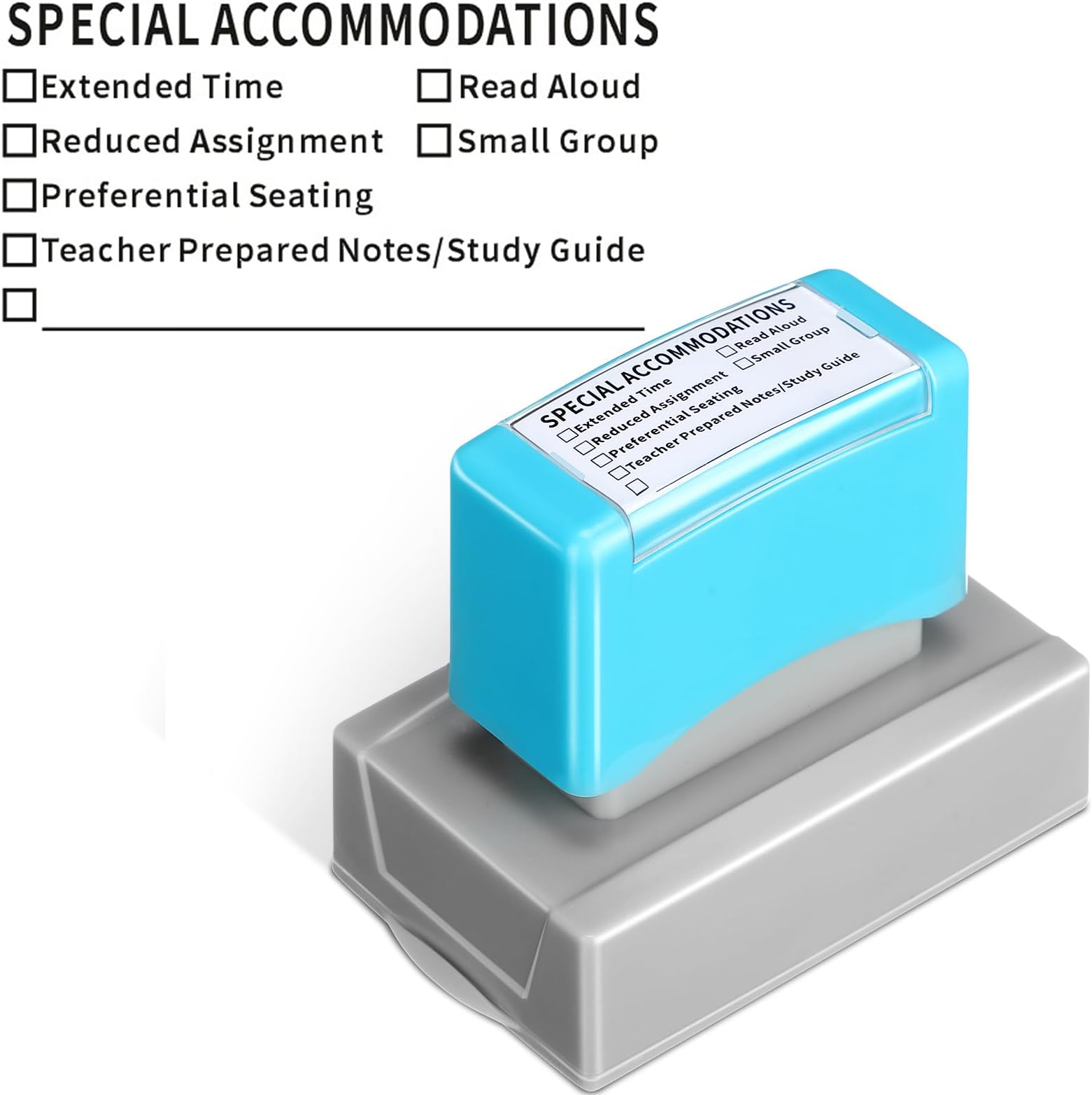 Amazon.com : SPED Modifications Teacher's Rubber Stamp : Office Products