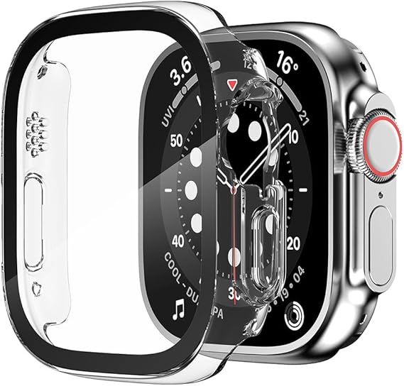 Amazon.com: HANKN (2 Pack Hard PC Case with Button for Apple Watch ...